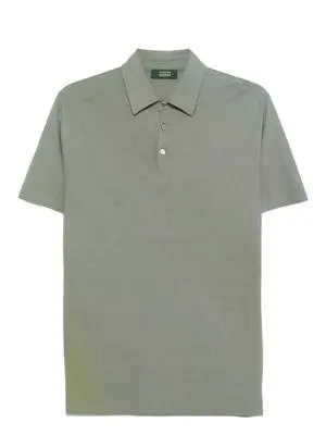 ZANONE Cotton Polo Shirt - Green
