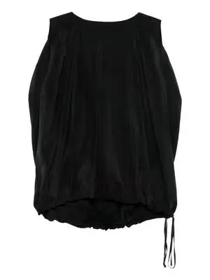 Another Tomorrow Drawstring Top - Black