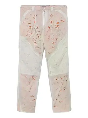 JUNTAE KIM Lasered-petals Trousers - Grey