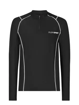 PLEIN SPORT Contrast Stitch Long-sleeve T-shirt - Black