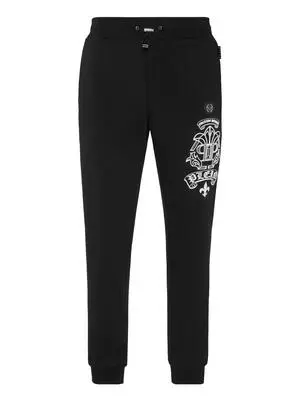 Philipp Plein Graphic-detail Tapered Track Pants - Black