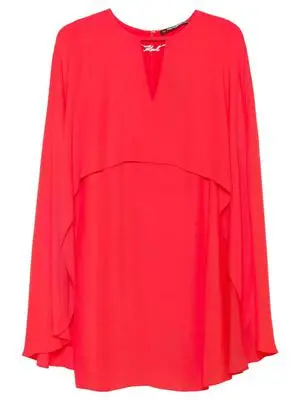 Karl Lagerfeld Cape-design Mini Dress - Red