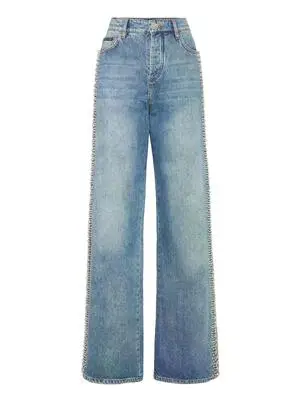 Philipp Plein Crystal-embellished Jeans - Blue