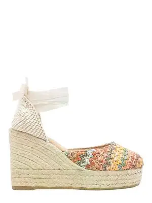 Manebí 100mm Woven Raffia Espadrilles - Neutrals