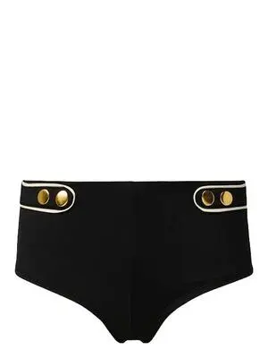 WeWoreWhat Sailor Swim Short - Black/off-wht