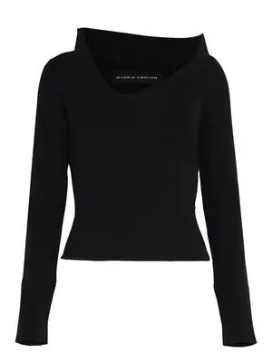 GLORIA COELHO Cropped Top - Black