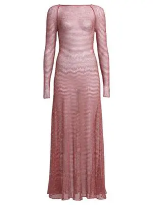 Alaïa Knit Midi Dress - Pink