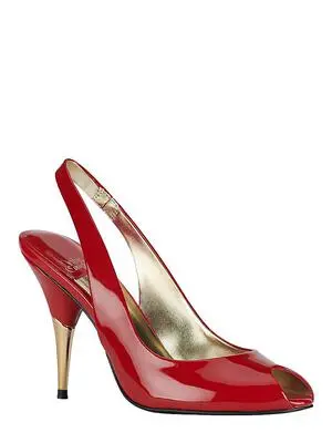 Jeffrey Campbell Charis Slingback Pumps - Red Patent