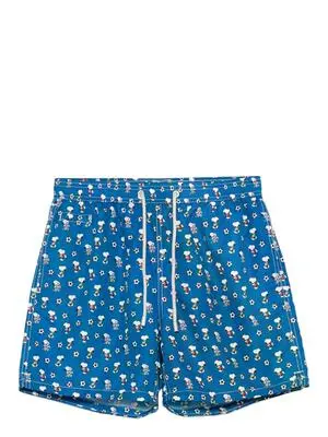 MC2 SAINT BARTH X Peanuts™ Snoopy Soccer Play-print Swim Shorts - Blue