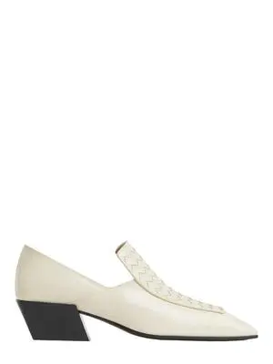 Bottega Veneta Brushed-leather Pumps - 9031 Sea Salt