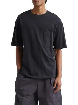 LEMAIRE Boxy Cotton & Linen T-shirt - Jet Black