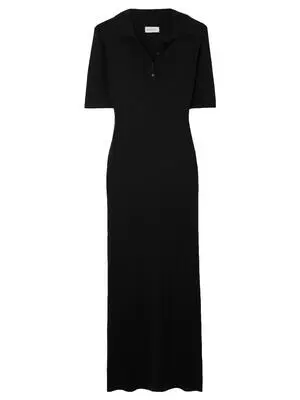 Le Kasha Cashmere Midi Dress - Black
