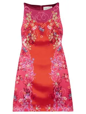 Saloni Alba-b Printed Mini Dress - Pink