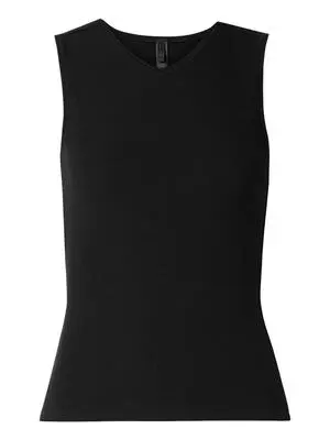 SKIMS Soft Lounge V-neck Tank - Black
