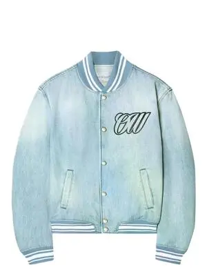 Off-White Denim Bomber Jacket - Blue