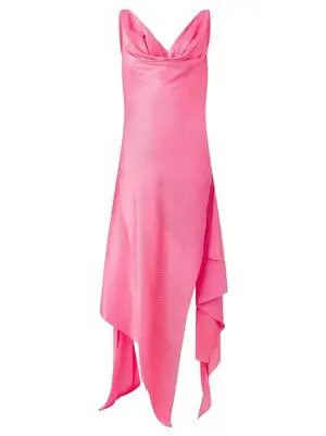 Roberto Cavalli Silk Midi Dress - Pink