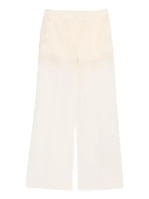 Akris Melin Techno Grid Wide-leg Pants - Pure White