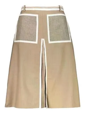 BURBERRY Burberry Contrasting-Trim Midi Skirt