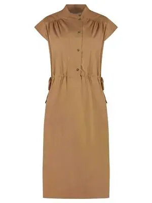 YVES SALOMON Poplin Shirt Dress - Brown
