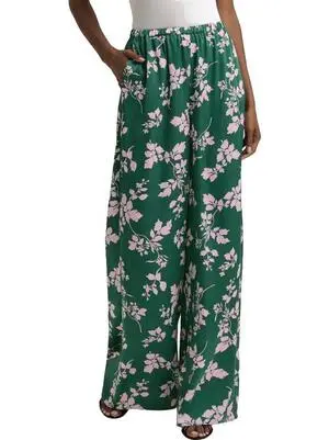 FAVORITE DAUGHTER Wide Leg Pants - Emerald Floral