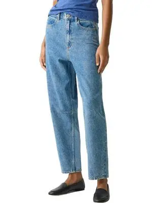 Theory Barrel Leg Jeans Ice Blue
