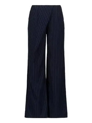 SAEMDI SAEMDI Pinstripe Wide-Leg Trousers