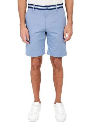 CON.STRUCT Slim Fit Cotton Stretch Solid Shorts - Chambray/blue