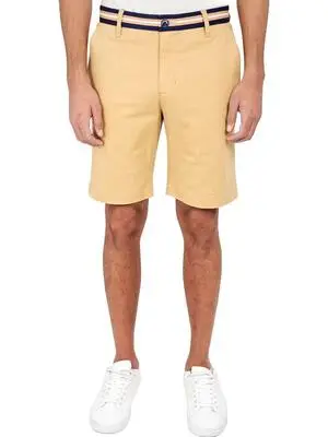 CON.STRUCT Slim Fit Cotton Stretch Solid Shorts - Tan