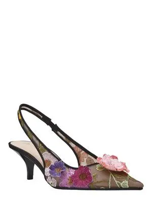 Betsey Johnson Betsey Johnson Dian Slingback Pumps Black Floral