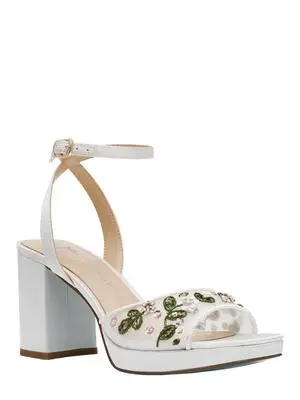 Betsey Johnson Kirra Ankle Strap Sandal - Ivory