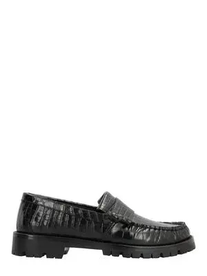 Rhude Crocodile-effect Loafers - Black
