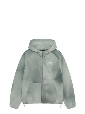 StÜssy Beach Shell Wave Dye Zip Hoodie 'sage - Green