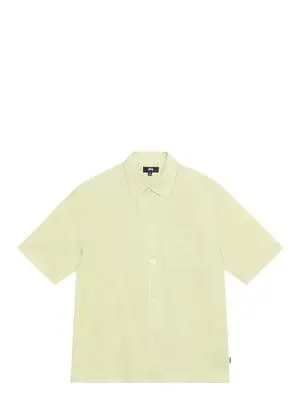 StÜssy Boxy Flat Hem Crinkled Shirt 'lime - Green
