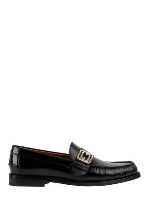 Gucci Gg Buckle Loafer - Black