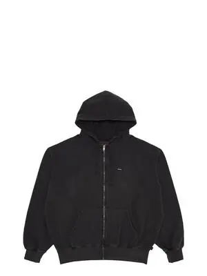 Supreme Overdyed Small Box Zip Up Hooded Sweatshirt - Black
