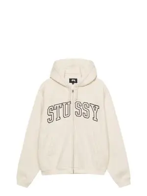 StÜssy Outline Zip Hoodie 'ivory - Cream