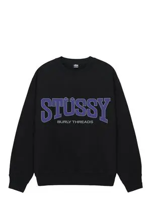 StÜssy Burly Threads Crewneck - Black