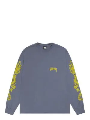 StÜssy Dragons Long-sleeve Tee - Blue