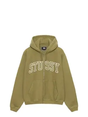 StÜssy Outline Zip Up Hoodie - Green