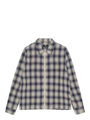 StÜssy Zip Twisted Yarn Plaid Shirt 'natural - Multicolor