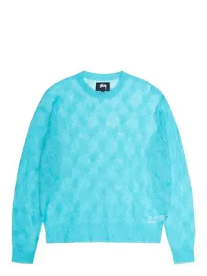 StÜssy Loose Knit Cross Cable Sweater - Teal