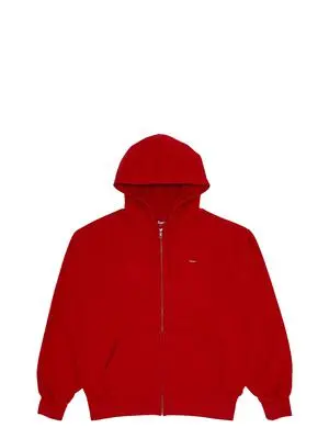 Supreme Overdyed Small Box Zip Up Hooded Sweatshirt - Red
