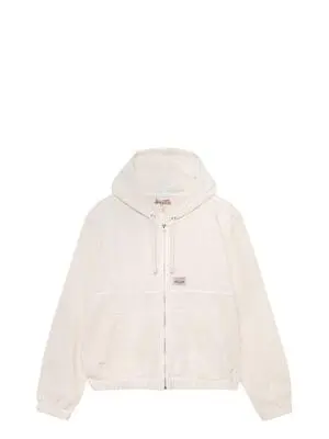 StÜssy Mesh Zip Hoodie 'bone - Cream