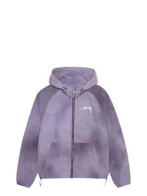 StÜssy Beach Shell Wave Dye Zip Hoodie 'grape - Purple