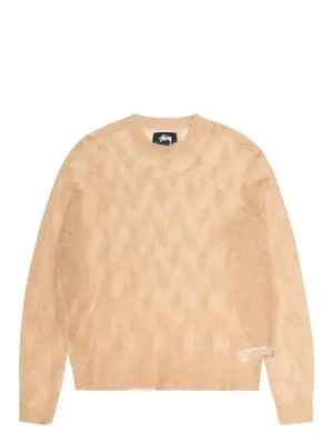 StÜssy Loose Knit Cross Cable Sweater - Cream