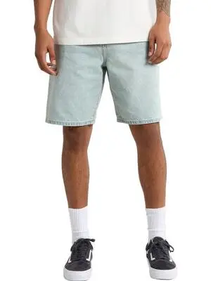 PACSUN Jayden Baggy Denim Shorts - Light Indigo