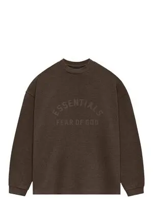 Fear Of God Heavy Long-sleeve Tee 'heather Wood - Brown