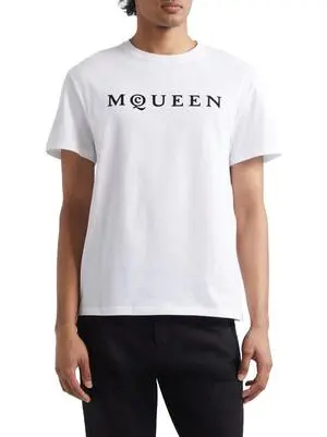 Alexander McQueen Logo Graphic T-shirt - White / Black