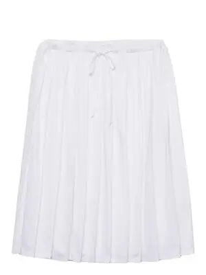 Prada Pleated Jersey Skirt - White