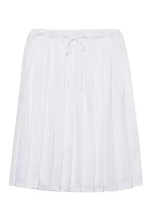 Prada Pleated Jersey Skirt - White